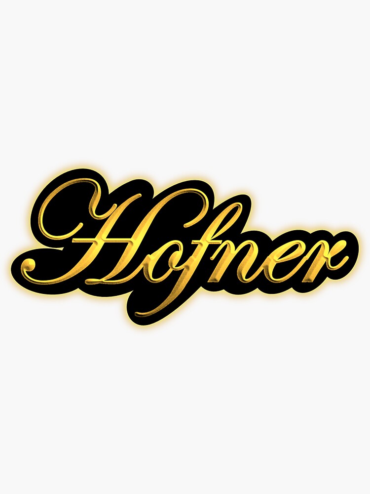 "Vintage Gold Hofner Guitars " Sticker for Sale by shfandon | Redbubble