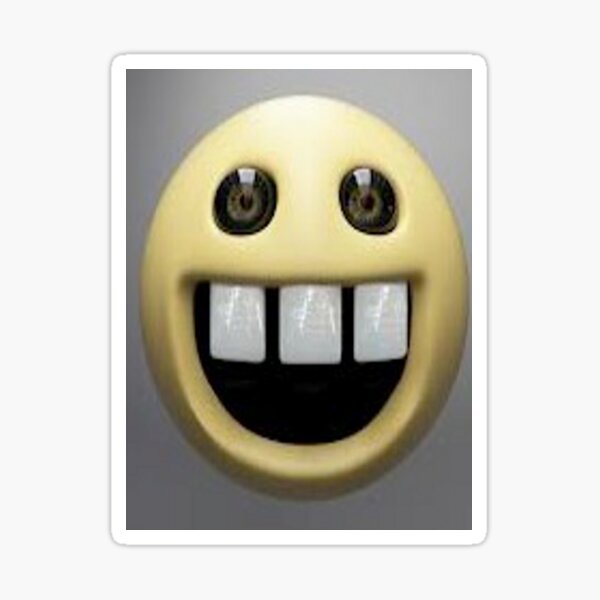 "creepy smiley face " Sticker by LBray | Redbubble