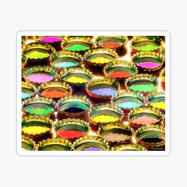 "Bottle Caps" Sticker for Sale by dscanning | Redbubble