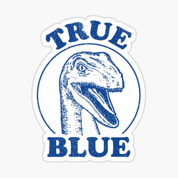 "True Blue Raptor" Sticker for Sale by Michael Brian | Redbubble
