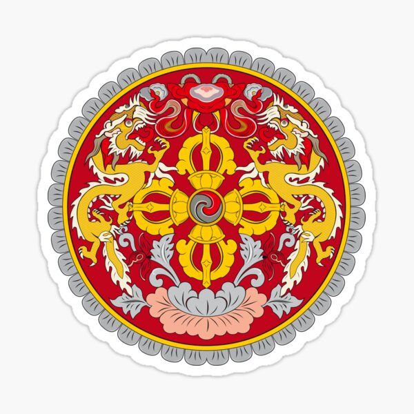 "Bhutan National Emblem " Sticker for Sale by abbeyz71 | Redbubble