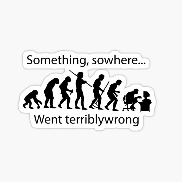 "Evolution" Sticker by kgoding | Redbubble