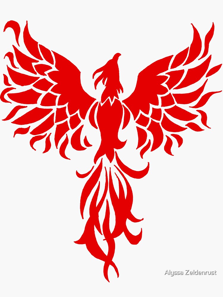 "Red Phoenix" Sticker for Sale by CallMeZeldy | Redbubble