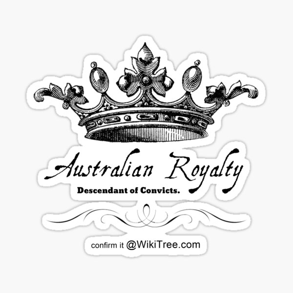 "Australian Royalty" Sticker for Sale by wikitree | Redbubble