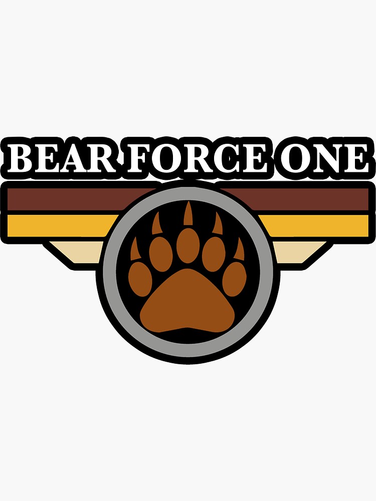 "Bear Force One" Sticker for Sale by IfYouSeekAlex | Redbubble