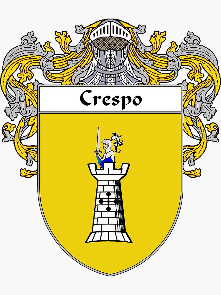 "Crespo Coat of Arms/Family Crest" Sticker by carpediem6655 | Redbubble