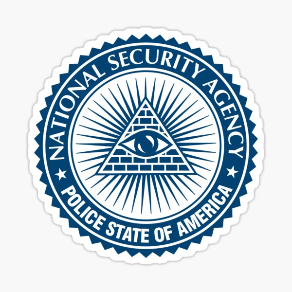 "NSA Police State Spy" Sticker for Sale by David Ayala | Redbubble