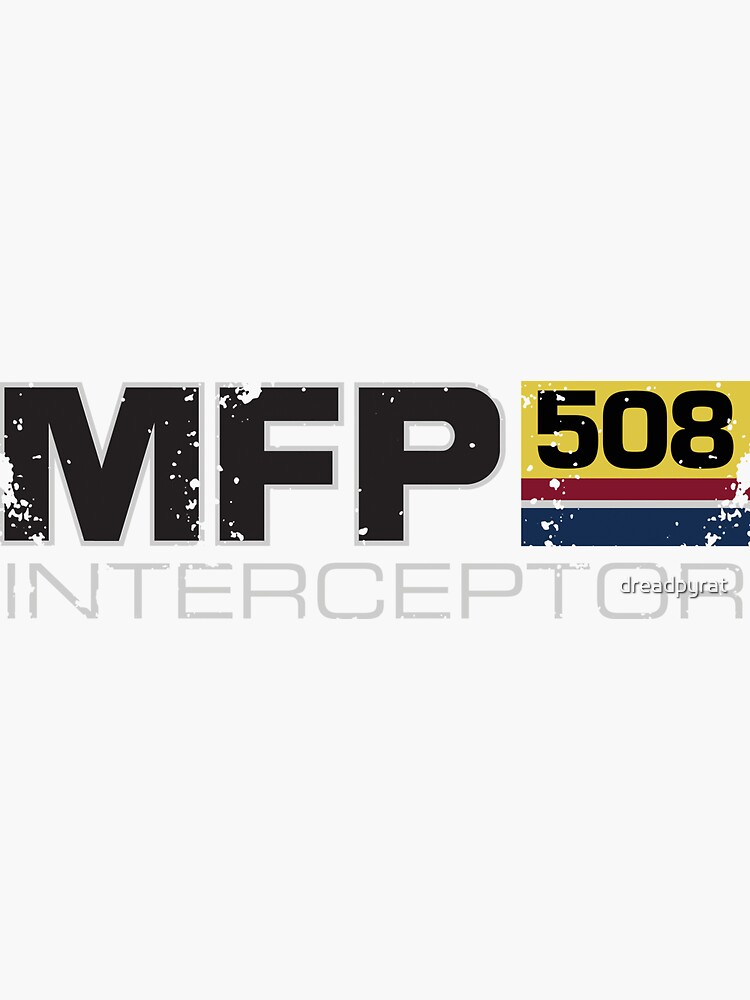 "Mad Max MFP Interceptor" Sticker for Sale by dreadpyrat | Redbubble