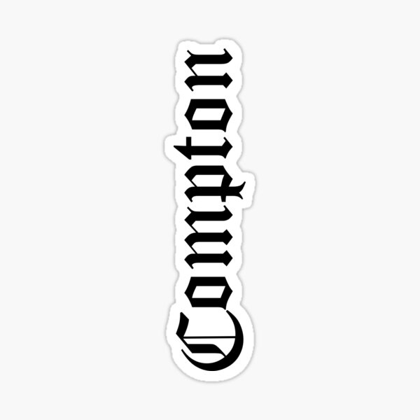 Pegatina «Logotipo Compton Estilo Vertical» de crzldesign | Redbubble