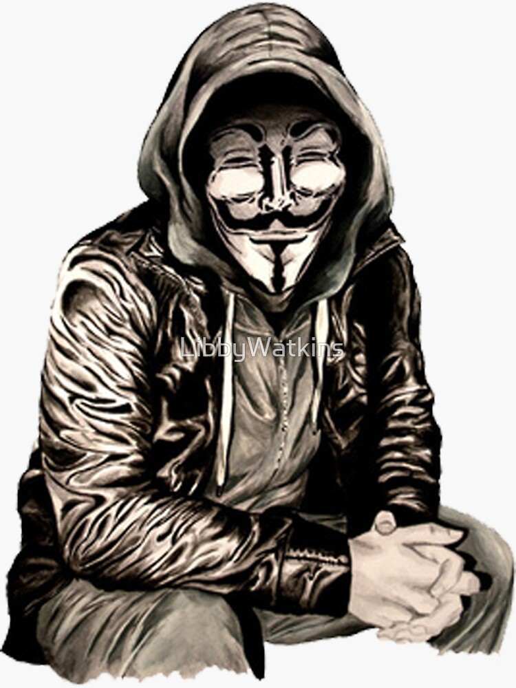 "Anonymous" Sticker for Sale by LibbyWatkins | Redbubble