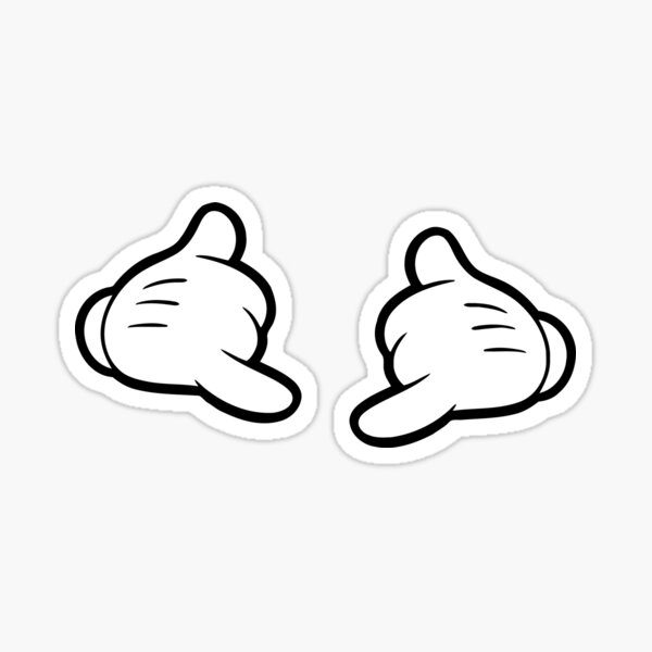 Mickey Mouse Hands Stickers | Redbubble