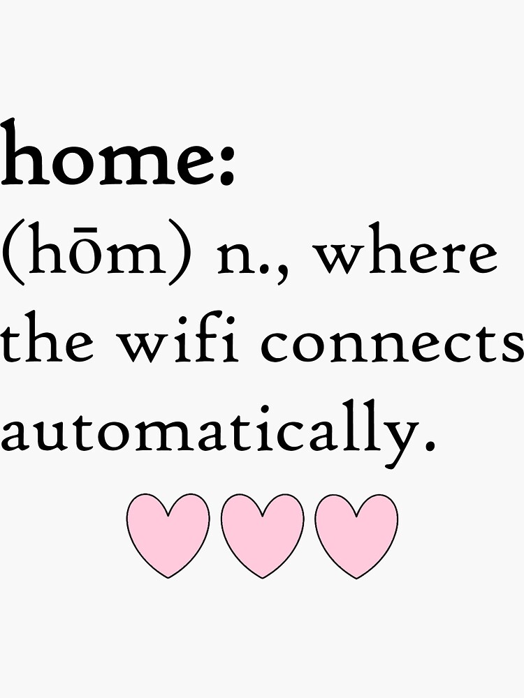 "Home wifi design" Sticker by inspoalamode | Redbubble