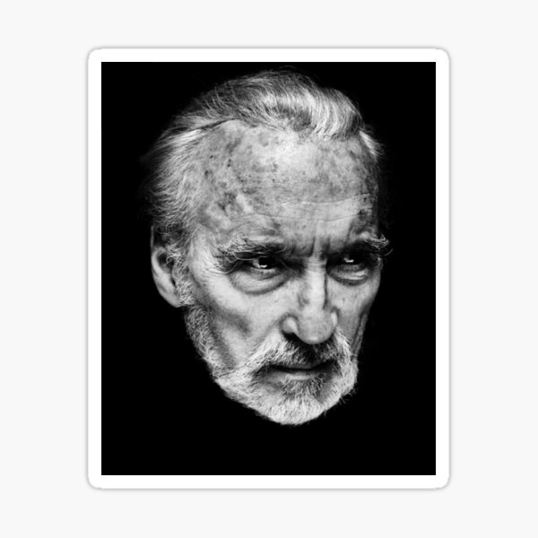 "Sir Christopher Lee" Sticker by asdmarisol | Redbubble