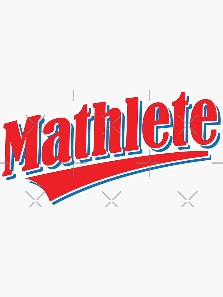 "Mathlete" Sticker for Sale by DetourShirts | Redbubble