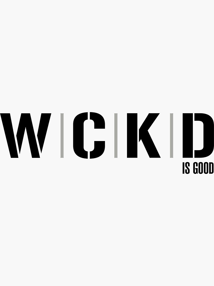"WCKD (white)" Sticker by eightyninth | Redbubble