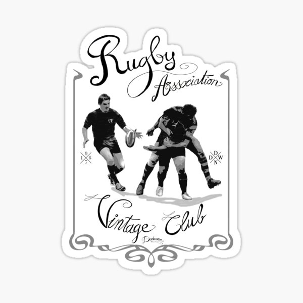 "Rugby - Vintage Club" Sticker for Sale by dadawan | Redbubble
