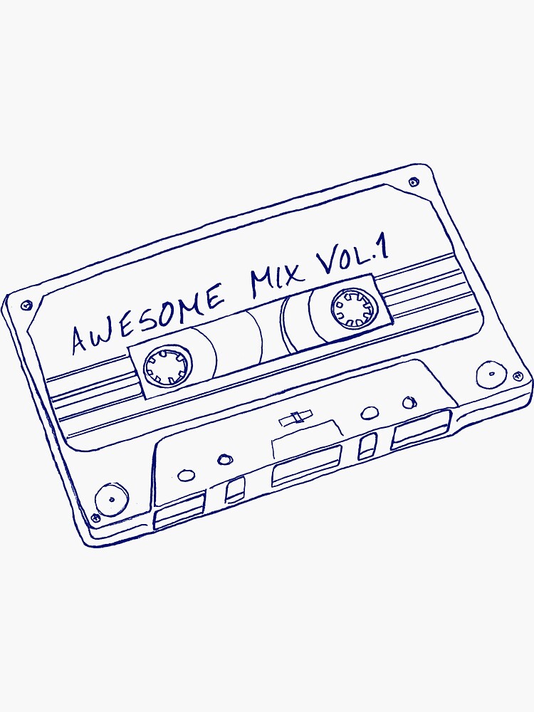 "Awesome Mix Vol. 1 " Sticker for Sale by SENSIQUE | Redbubble