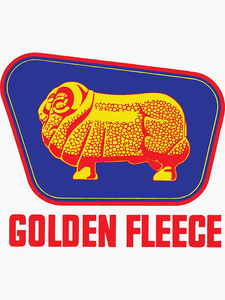 "Golden Fleece logo " Sticker for Sale by jimmyraynes | Redbubble