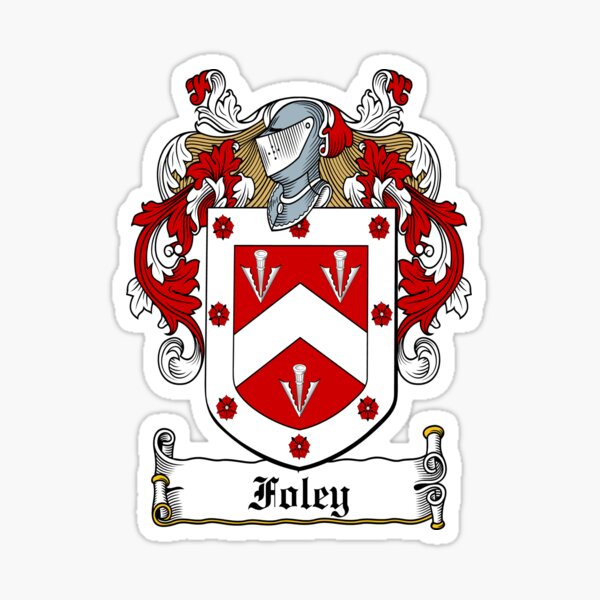 "Foley (Dublin)" Sticker for Sale by HaroldHeraldry | Redbubble