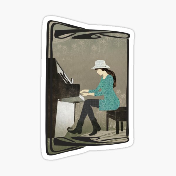"Piano Player" Sticker for Sale by janetcarlson | Redbubble