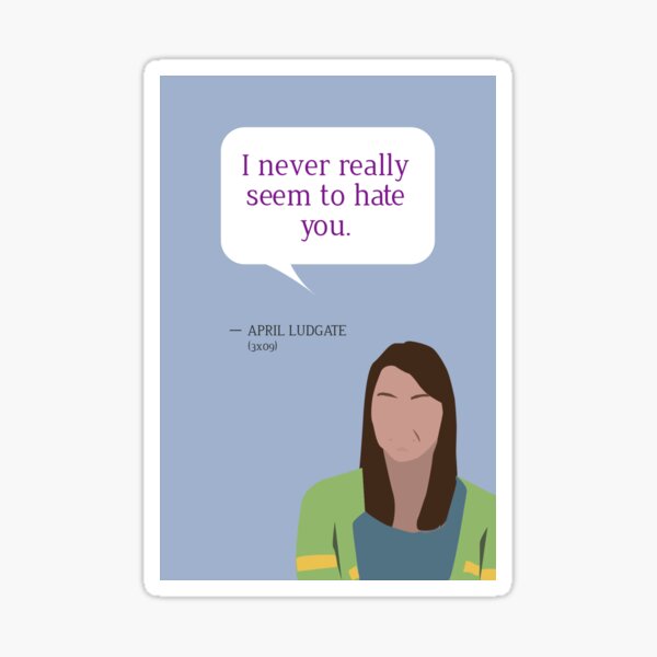 "April Ludgate" Sticker for Sale by mmaccioli | Redbubble