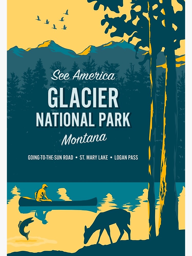 "See America – Glacier National Park" Poster for Sale by blue67sign ...