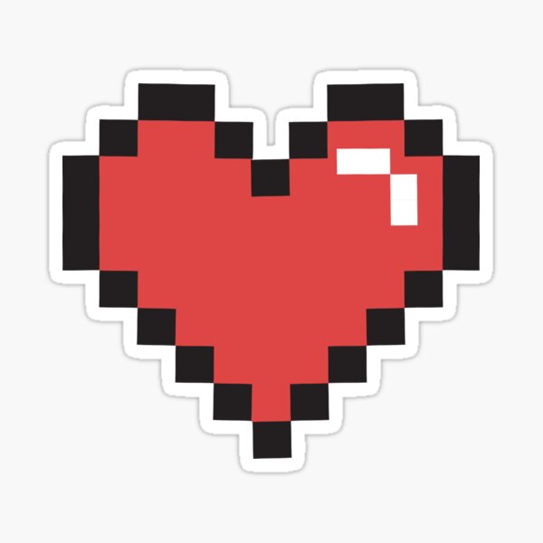 "Pixel Heart!" Sticker for Sale by BlondieAu | Redbubble