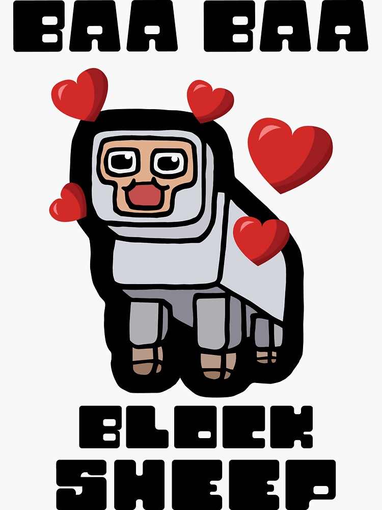 "Baa Baa Block Sheep" Sticker by crassstudio | Redbubble