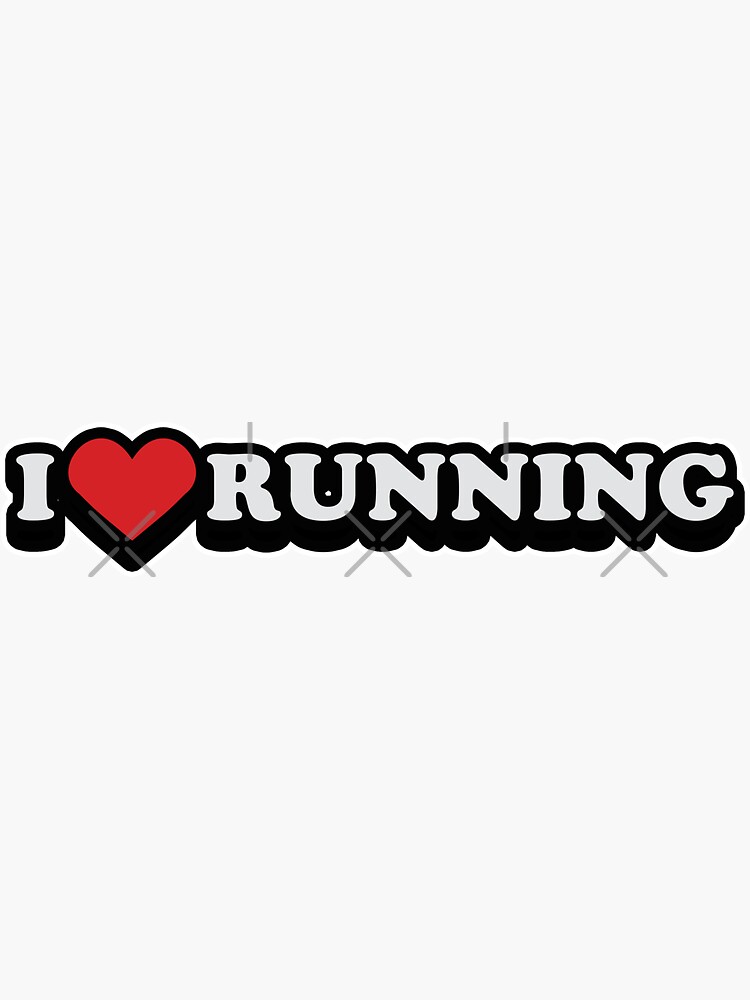 "I Love Running Workout Exercise Gym" Sticker for Sale by ...