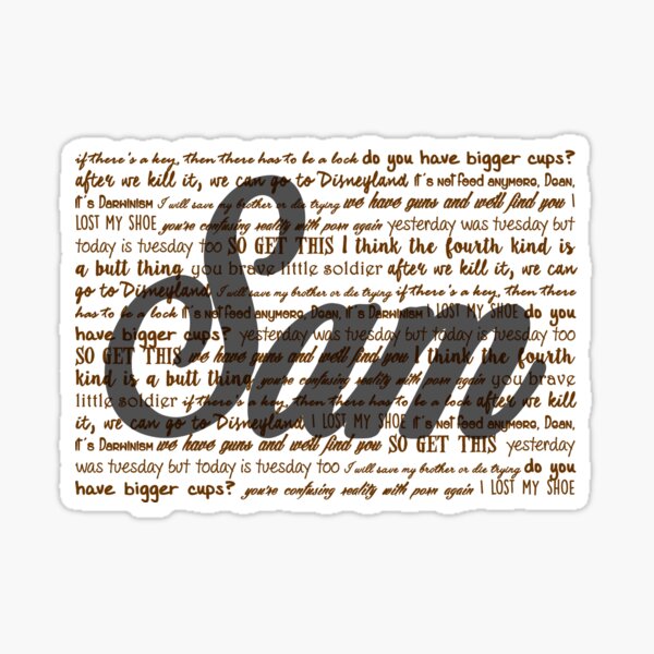 "Sam quotes" Sticker for Sale by Ispeakfandom | Redbubble