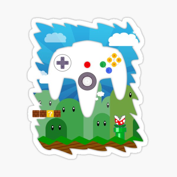 "N64 LAND - CONTROLLER" Sticker by briteddy | Redbubble