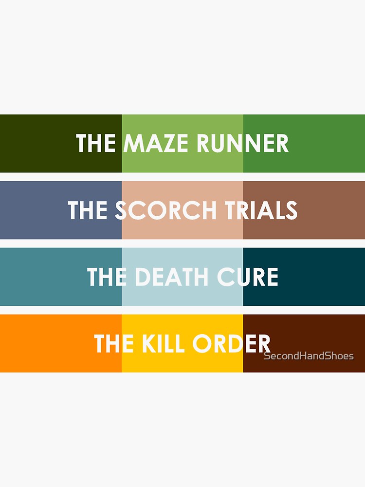 Pegatina «The Maze Runner Series en colores básicos» de SecondHandShoes ...