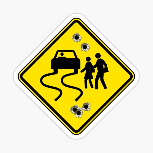 "Swerve Ahead" Sticker by ArtByDrew | Redbubble