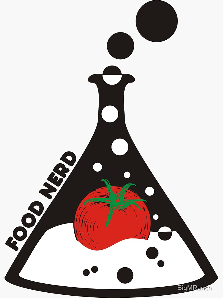 "Funny food nerd tomato chemistry beaker" Sticker for Sale by BigMRanch ...