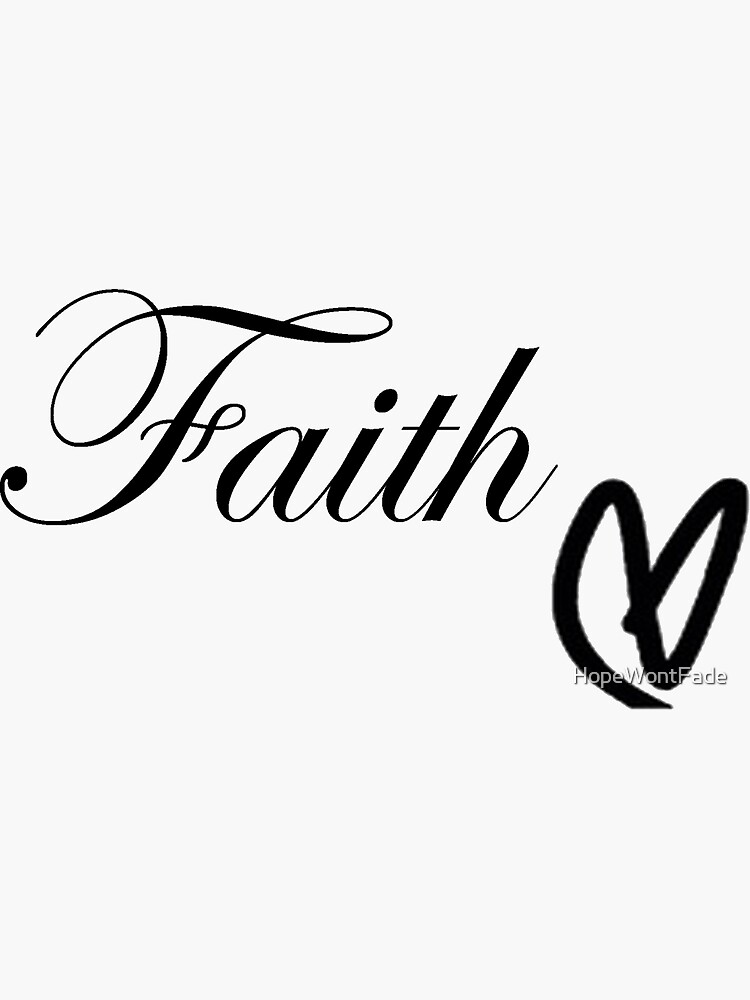 "Faith Heart" Sticker for Sale by HopeWontFade | Redbubble