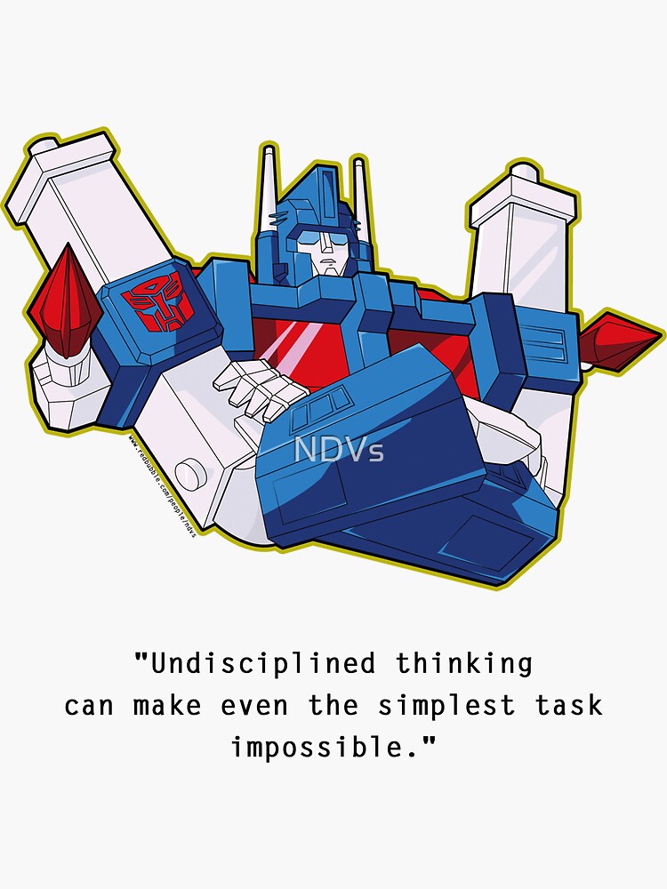 "Ultra Magnus - quote (larger text)" Sticker by NDVs | Redbubble