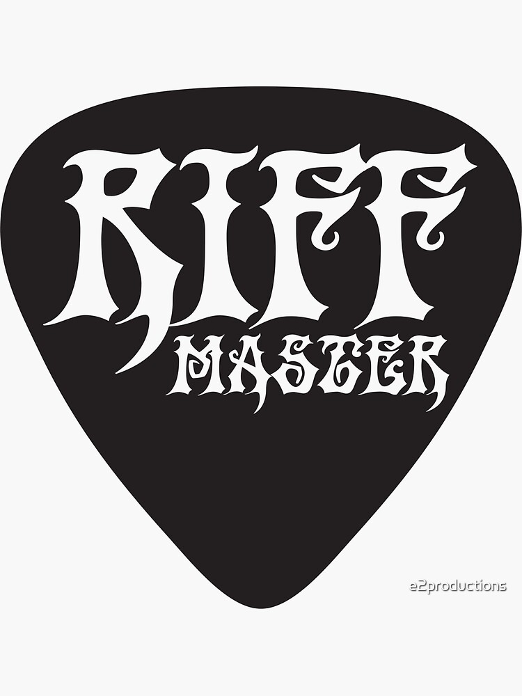 "Riff Master" Sticker for Sale by e2productions | Redbubble