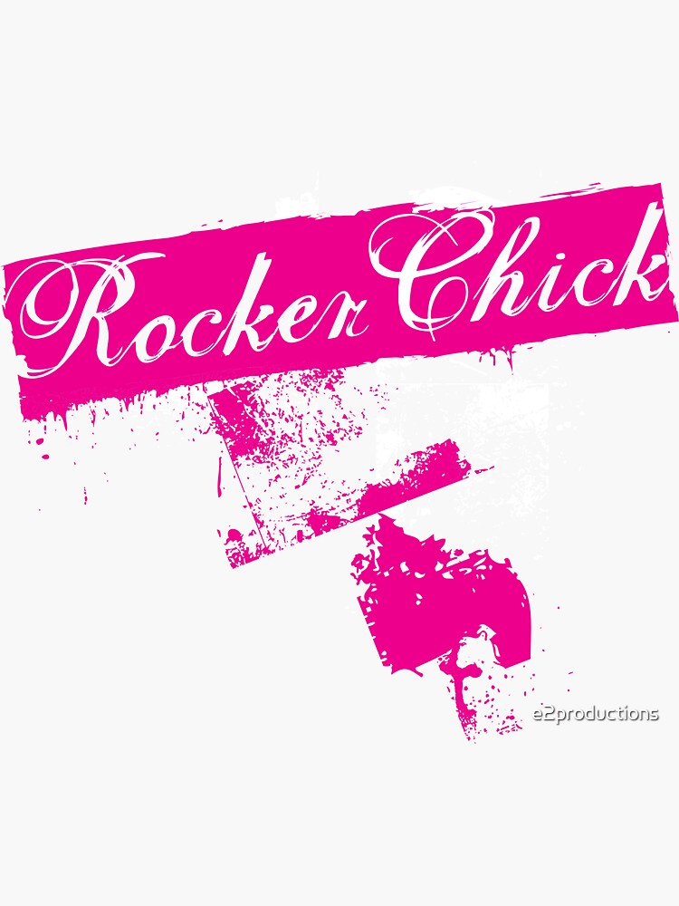 "Rocker Chick" Sticker by e2productions | Redbubble