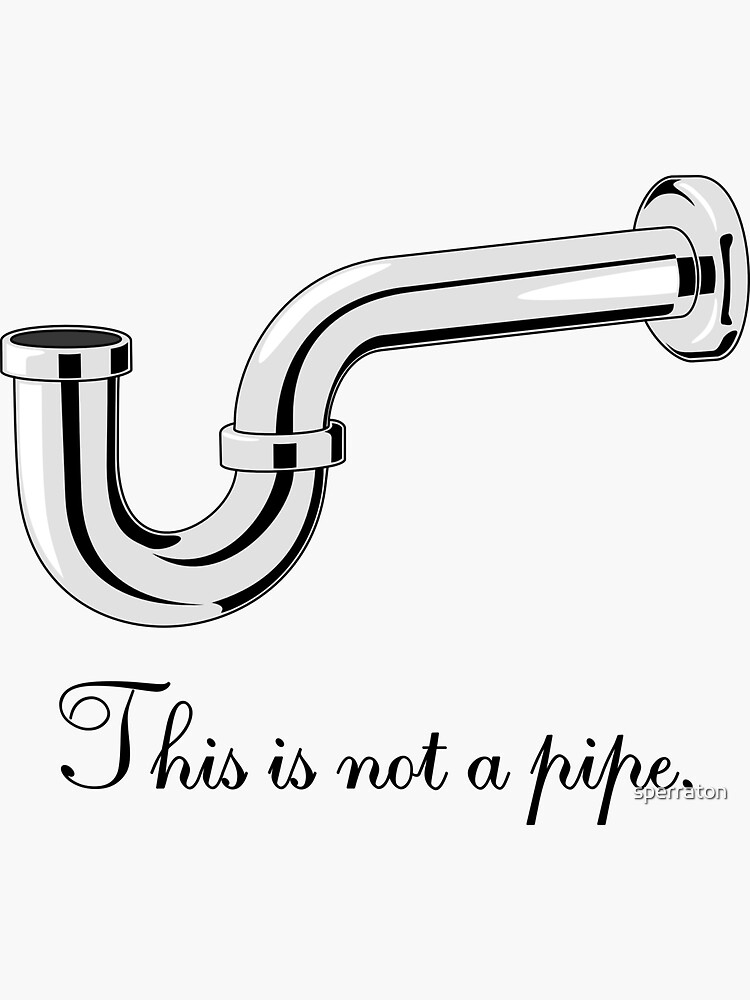 "This is not a pipe." Sticker for Sale by sperraton | Redbubble