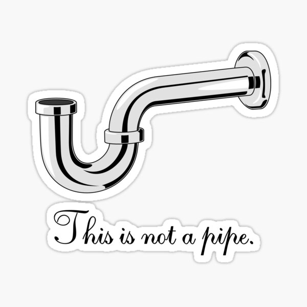 "This is not a pipe." Sticker for Sale by sperraton | Redbubble