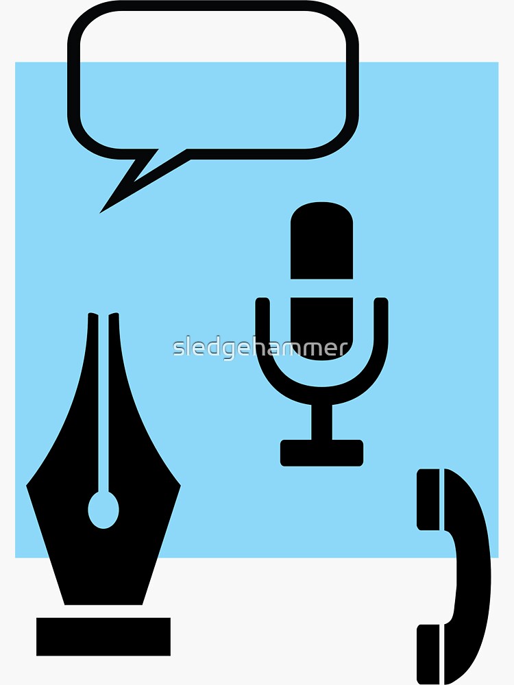 "Communicate poster" Sticker for Sale by sledgehammer | Redbubble