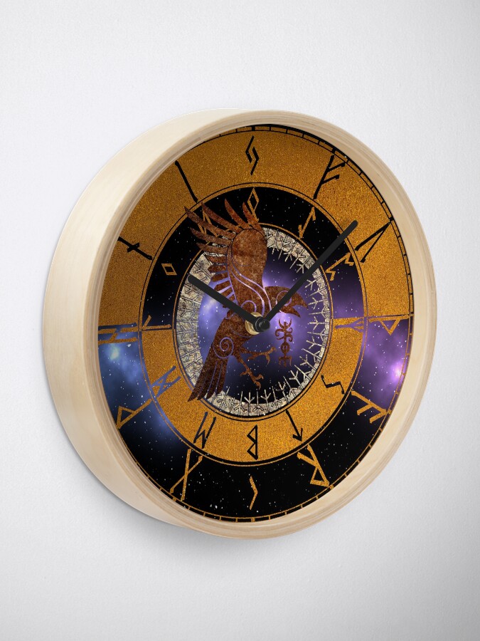 "Seal Of Odin" Clock for Sale by FantasySkyArt | Redbubble