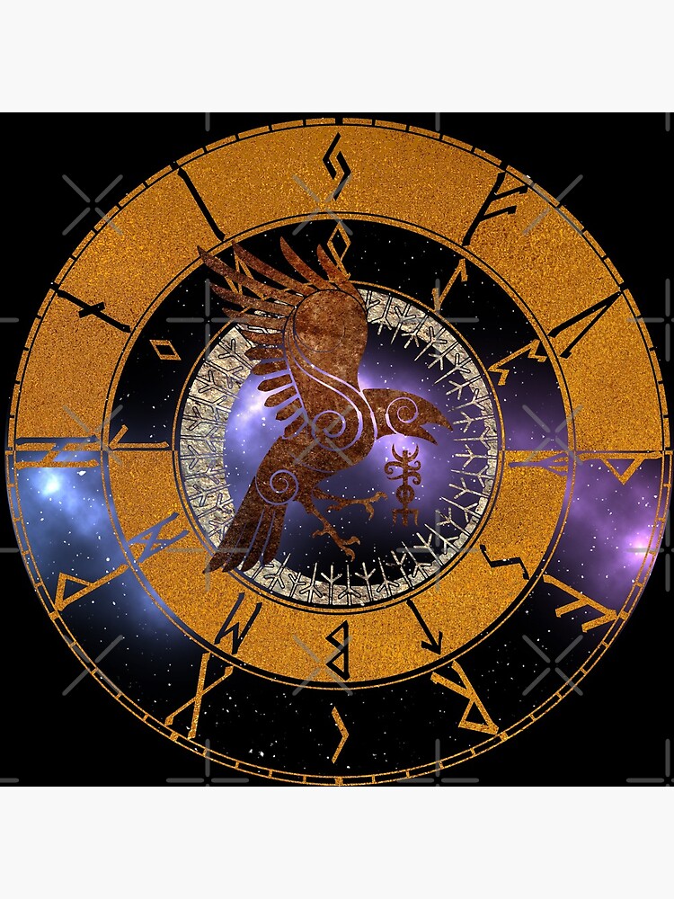 "Seal Of Odin" Clock for Sale by FantasySkyArt | Redbubble