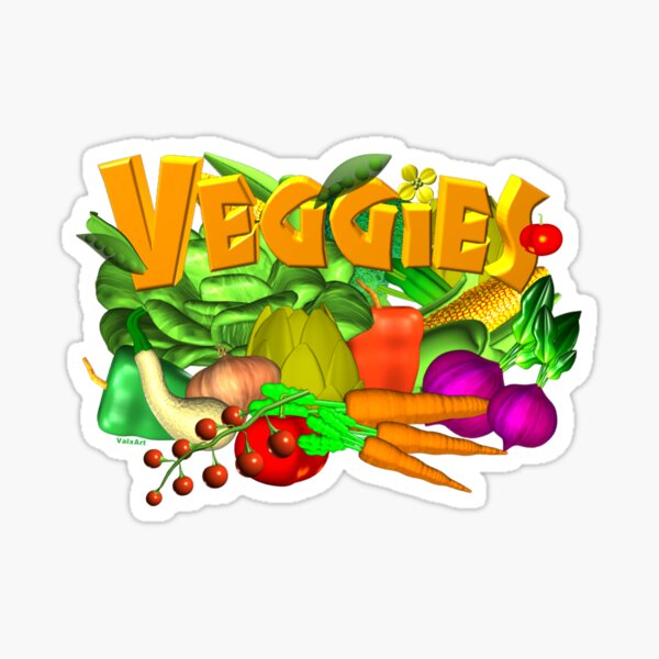 "Veggie Salad by Valxart" Sticker for Sale by Valxart | Redbubble