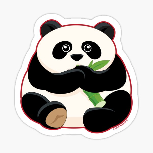 "Cute Fat Panda" Sticker by kimchikawaii | Redbubble