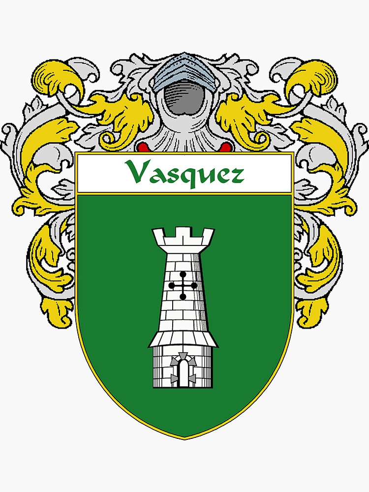 "Vasquez Coat of Arms/Family Crest" Sticker for Sale by carpediem6655 ...