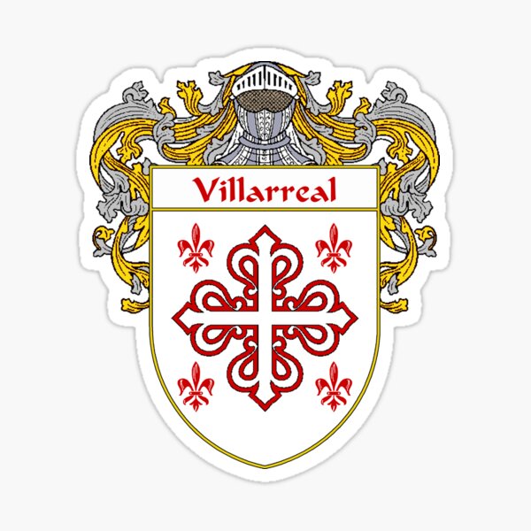 "Villarreal Coat of Arms/Family Crest" Sticker by carpediem6655 | Redbubble