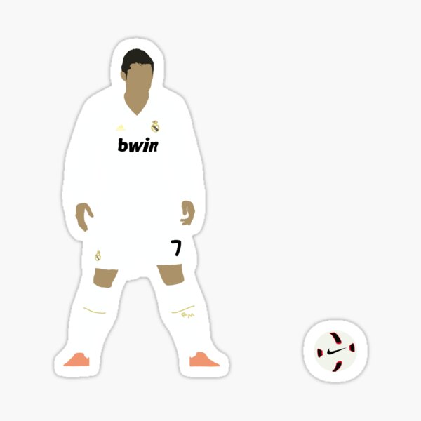 "Cristiano Ronaldo Minimalist Design with ball" Sticker by rodgers37 ...