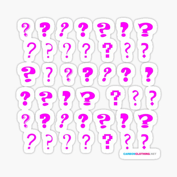 "Question Marks" Sticker for Sale by CarbonClothing | Redbubble