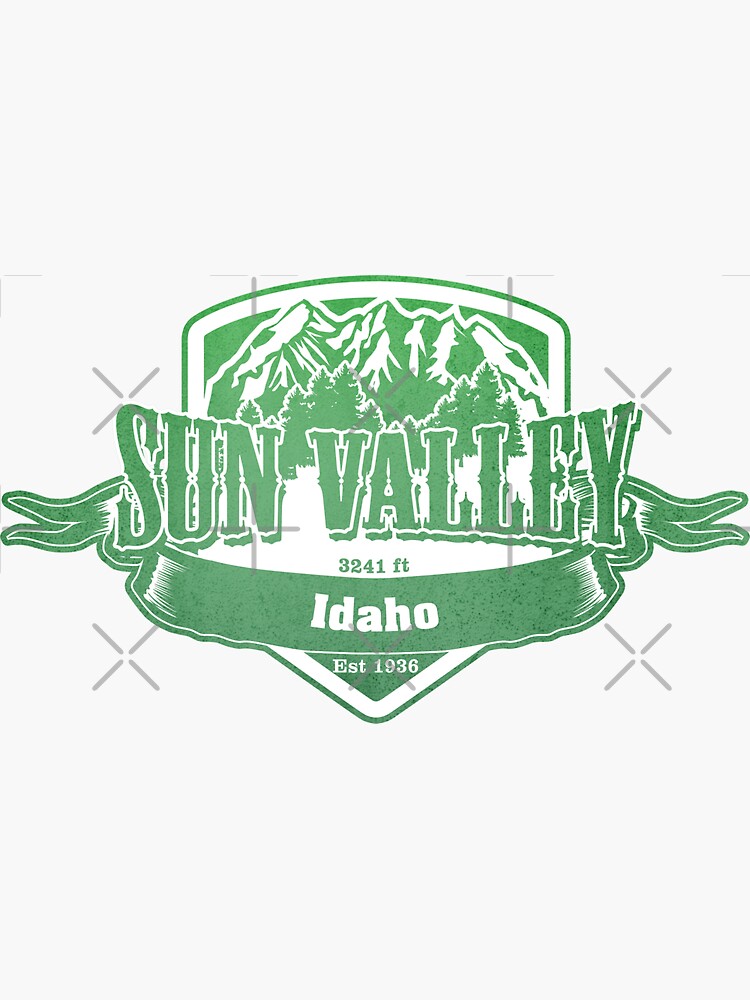 "Sun Valley Idaho Ski Resort" Sticker by CarbonClothing | Redbubble